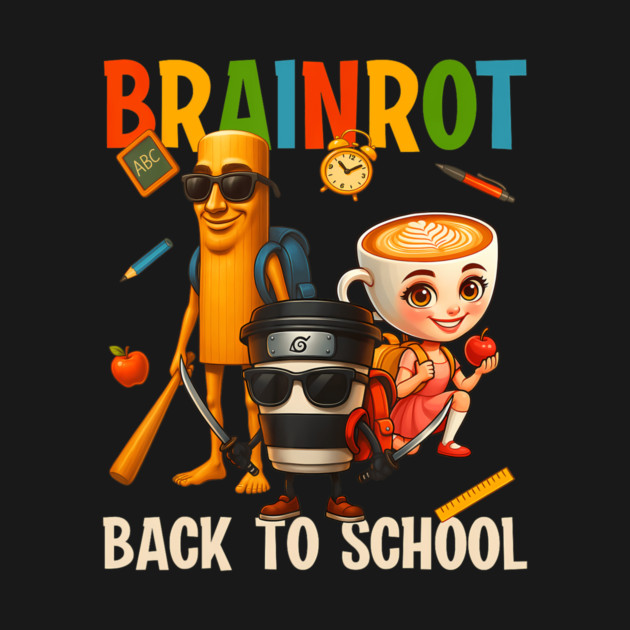 Students Brainrot Backpack Back To School - Back To School - T-Shirt ...