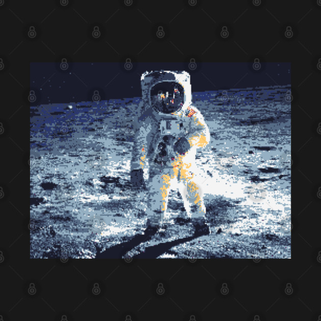 Pixel Apollo 11 - The First Man on the Moon - Astronaut - T-Shirt ...