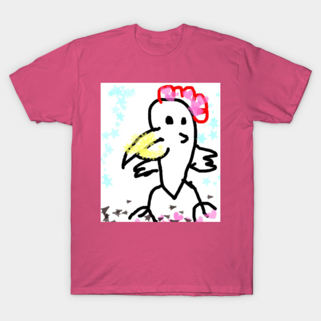 Cartoon Bird with Flowers - Bird - T-Shirt | TeePublic