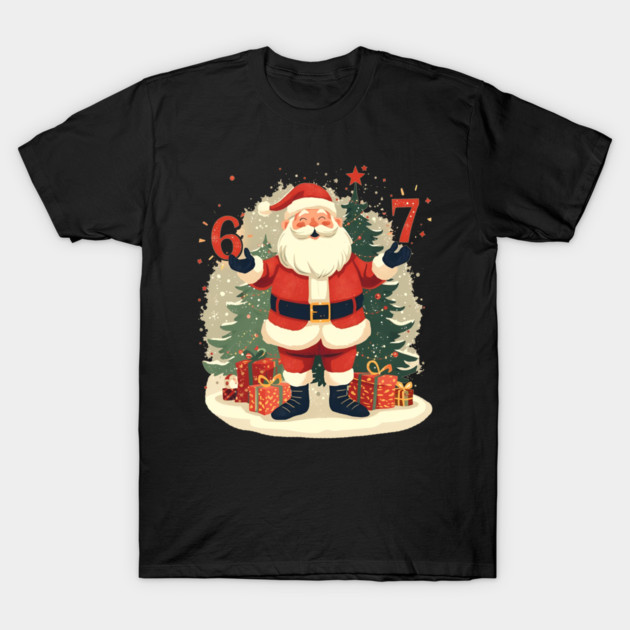 67 Santa Christmas Six Seven Meme Brainrot Xmas - Christmas - T-Shirt ...
