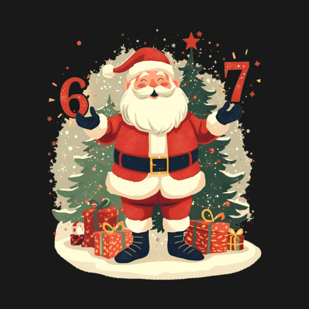 67 Santa Christmas Six Seven Meme Brainrot Xmas - Christmas - T-Shirt ...