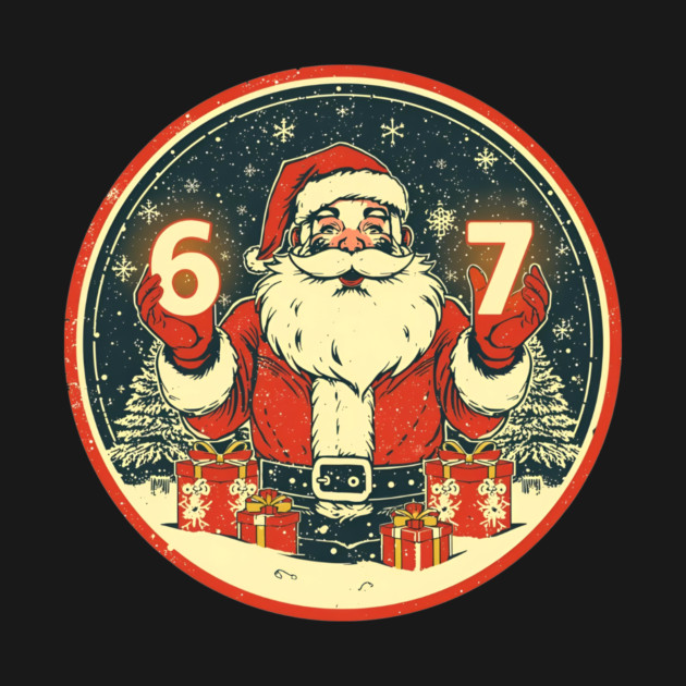 67 Santa Christmas Six Seven Meme Brainrot Xmas - Christmas - T-Shirt ...