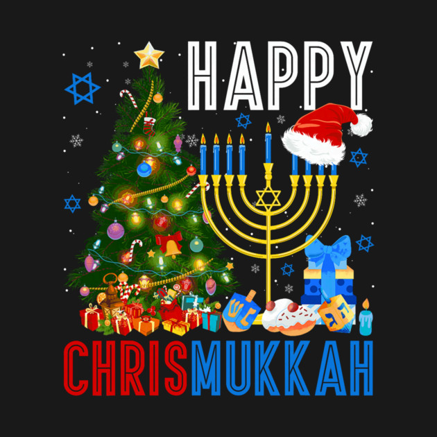 Happy Chrismukkah Christmas Hanukkah Menorah Christmas Tree ...