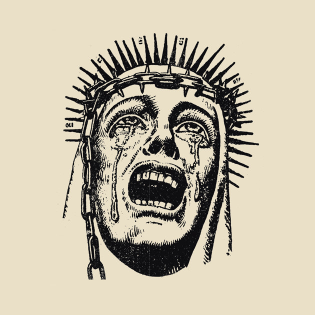 Gothic Screaming Nun | Distressed Religious Horror Chains and Spikes ...