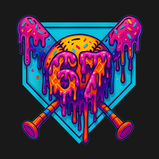 67 Ice Cream Drip Meme Funny Six Seven Gen Alpha Slang - 67 Meme - T ...