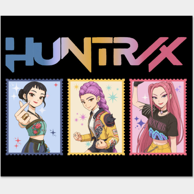 Huntrix Stamp Kpop Demon Hunters Shirt Rumi Zoey Mira M8364 - Kpop ...