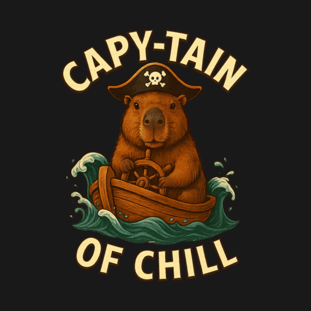Capy-tain of Chill – Funny Pirate Capybara Design - Capybara Pirate - T ...