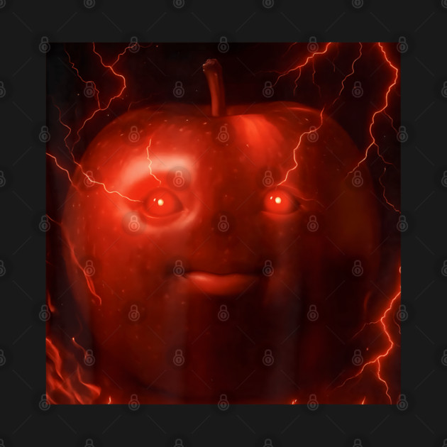 Silly Ai Niche Evil Apple Gen Z Brainrot Fruit - Funny Apple Meme - T ...