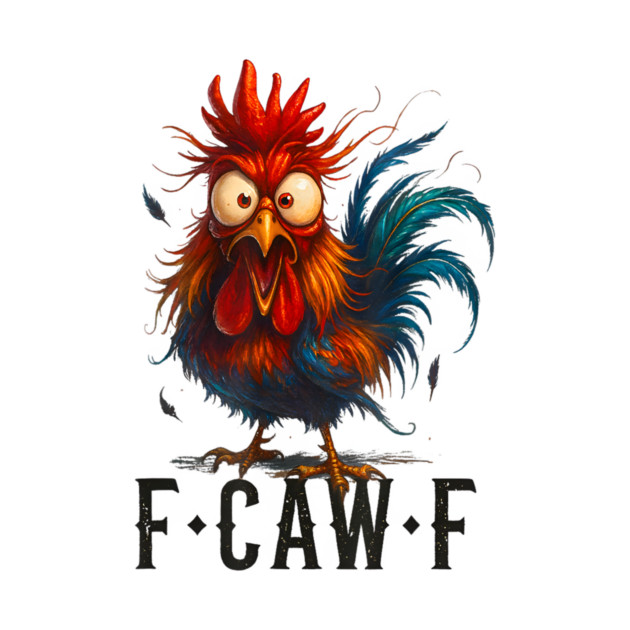 Funny F-Caw-F Chicken FCAWF Chicken - Funny F Caw F Chicken - T-Shirt ...