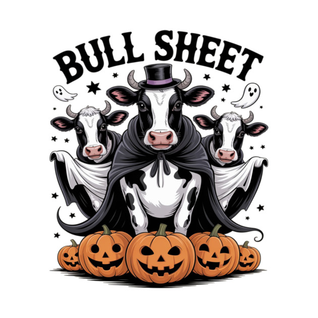 Bull Sheet Ghost Cow Jack O Lantern Halloween Spooky Season - Bull ...