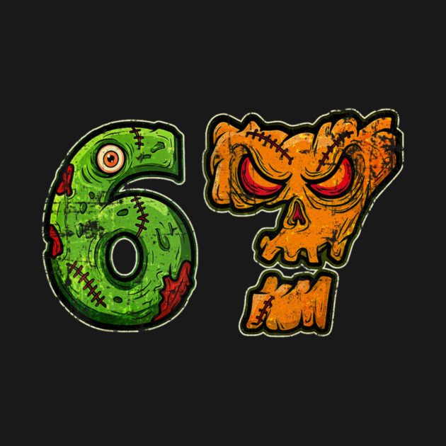 67 Zombie Pumpkin Six Seven Halloween Meme Costume - Halloween - T ...