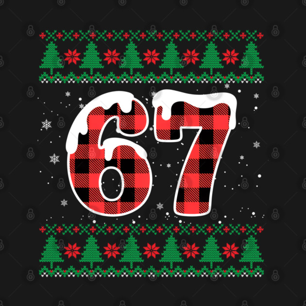 Funny 67 Six Seven Meme Brainrot Cringe Christmas Pajamas - 67 ...