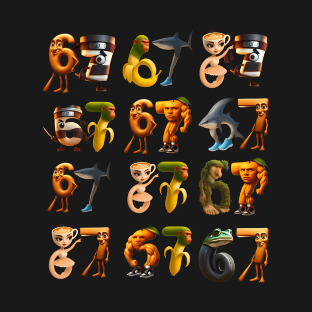 Six Seven 67 Italian Brainrot Meme Couple Matching Halloween - 67 Meme ...