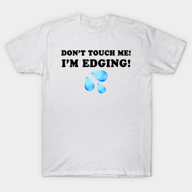 Don't Touch Me I'm Edging - Edging Meme - T-Shirt | TeePublic