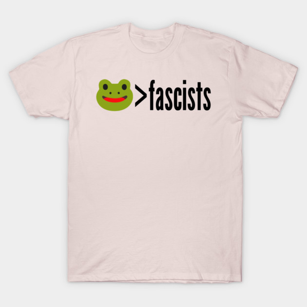 Portland Frog greater than Fascists - Portland Frog - T-Shirt | TeePublic