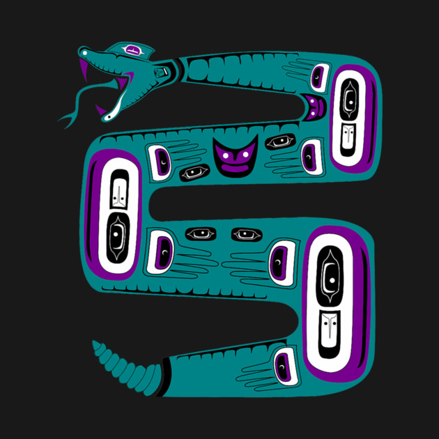 Indigenous People Rattlesnake Native American Art Totem Tribal Snake ...