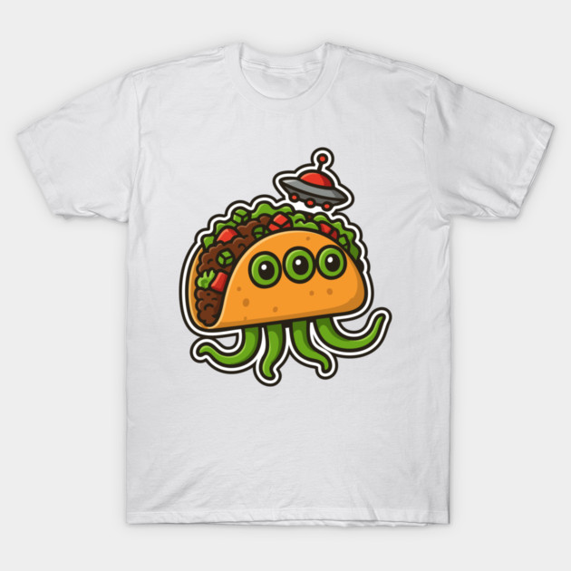 Taco Alien Invader – Cosmic Food Sticker - Tacoalieninvader - T-Shirt ...