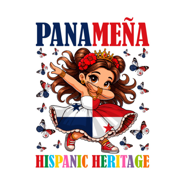 Panamena Hispanic Heritage Month Panama Flag Girls Kids - Hispanic - T ...