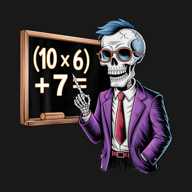67 Math Teacher Brainrot Six Seven Halloween Equation - Math Teacher Meme - T-Shirt | TeePublic