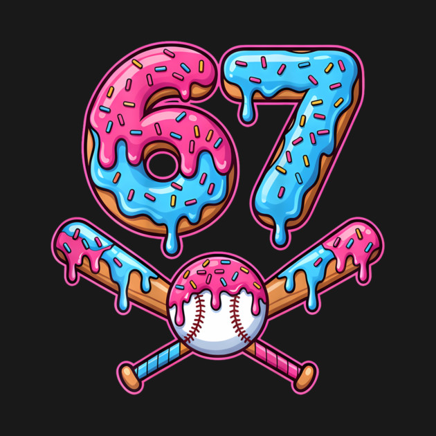 67 Ice Cream Drip Meme Funny Six Seven Gen Alpha On Back - 6 7 Meme - T ...