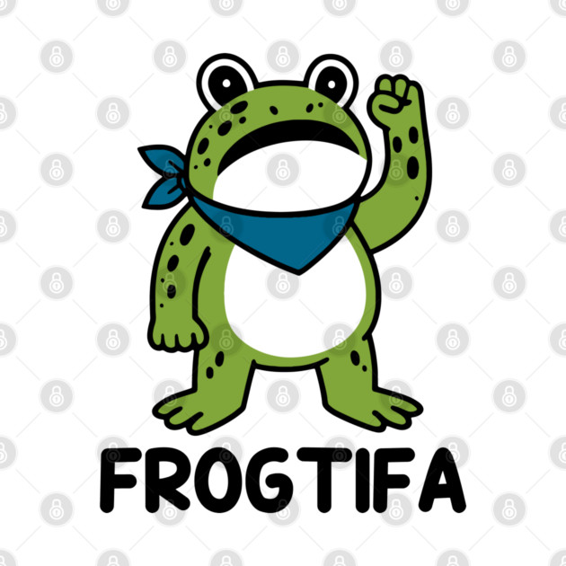 Frogtifa Funny Antifa Frog Leftist Anti Fascism Anti ICE - Frogtifa ...