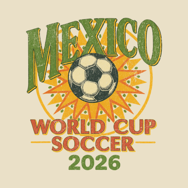 Mexico World Cup Soccer 2026 — Vintage Aztec Sun Design - Mexico - T ...