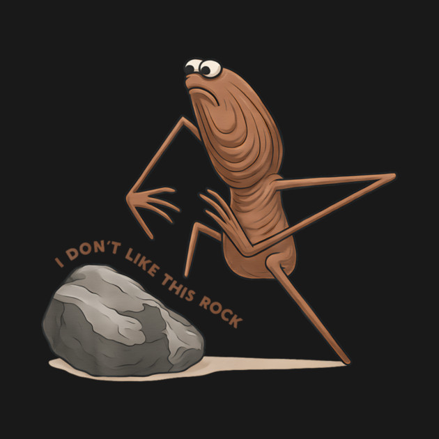 Marcus The Worm I Don't Like This Rock - Funny Worm Meme - T-Shirt ...