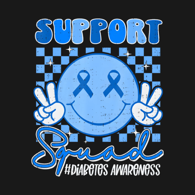 Support Type 1 Diabetes Smile T1d Ribbon Blue - Diabetes Awareness ...