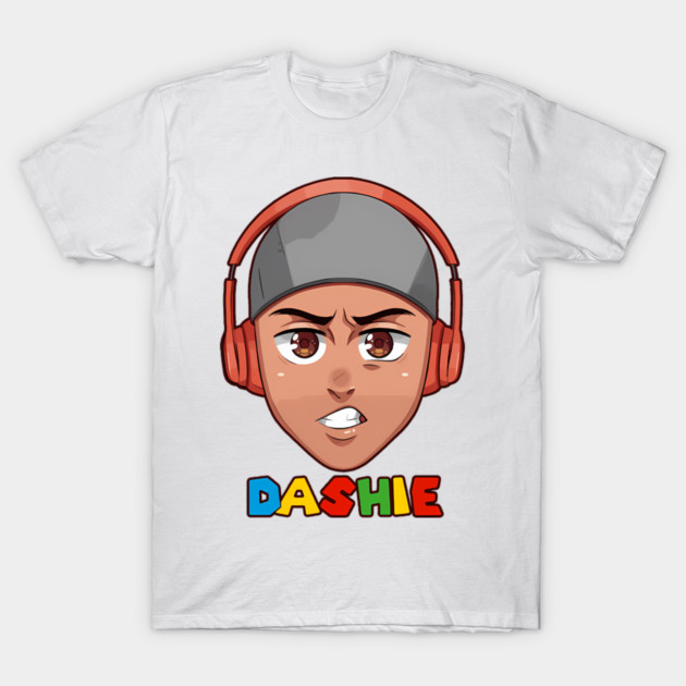 Dashie Iconic Cartoon Gaming Reaction Face - Dashie - T-Shirt | TeePublic