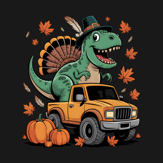 Turkey T rex Monster Truck Dinosaur Fall Thanksgiving - Thanksgiving ...