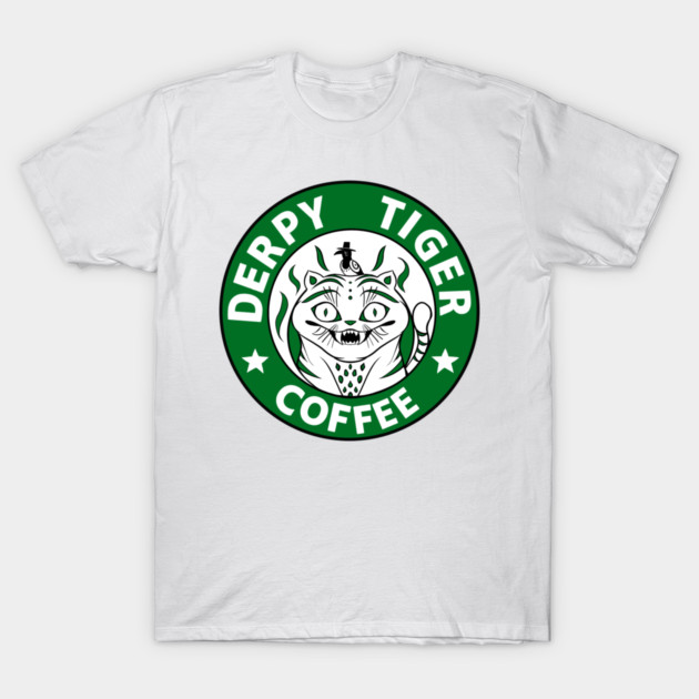 Derpy Tiger Coffee - Original Green - Kpop Demon Hunters - T-Shirt ...
