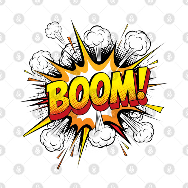 Boom Comic Style Explosion with Bold Action Graphics Funny - Comic Boom ...