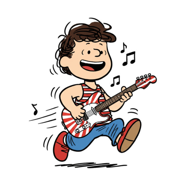 Eddie Van Halen and Charlie Brown Inspired - Charles Schulz - Eddie Van ...