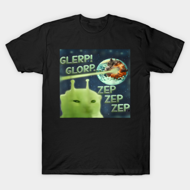 Glerp Glorp, Funny Alien Cat Meme Brainrot Costume - Alien Cat Meme - T ...