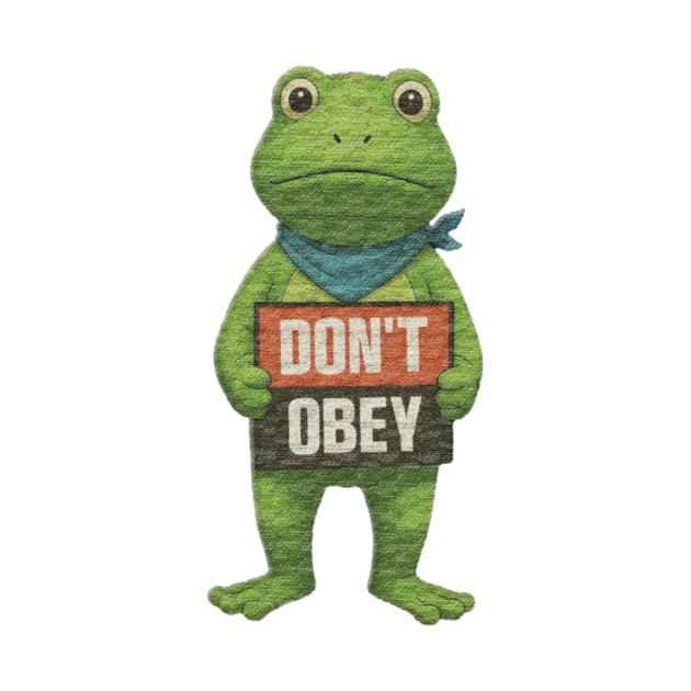 Don’t Obey Portland Frog, Protest, Portland Frog Resist, Don’t Obey ...