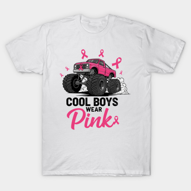 Cool Boys Wear Pink | Breast Cancer Awareness Monster Truck Design ...