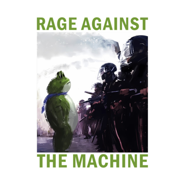 Frog RAGE AGAINST THE MACHINE Protest 2025 - Rage Against - T-Shirt ...