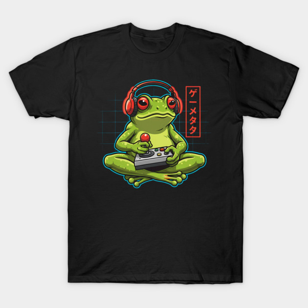 Cute Kawaii Japanese Gamer Frog Anime Art Funny Gaming - Kawaii Frog ...