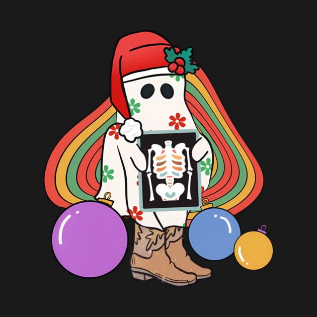 Santa Ghost Christmas Radiology Skeleton Rad Tech Xray Tech - Santa ...