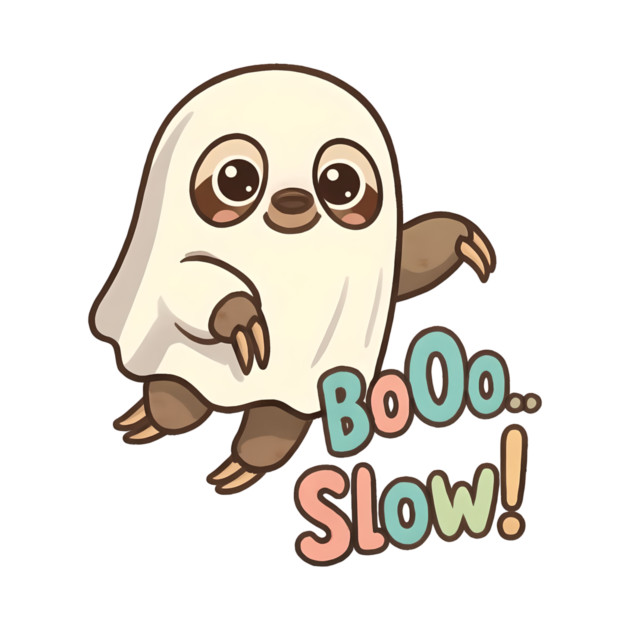 Sloth Ghost Boo Float - Sloth Halloween - T-Shirt | TeePublic