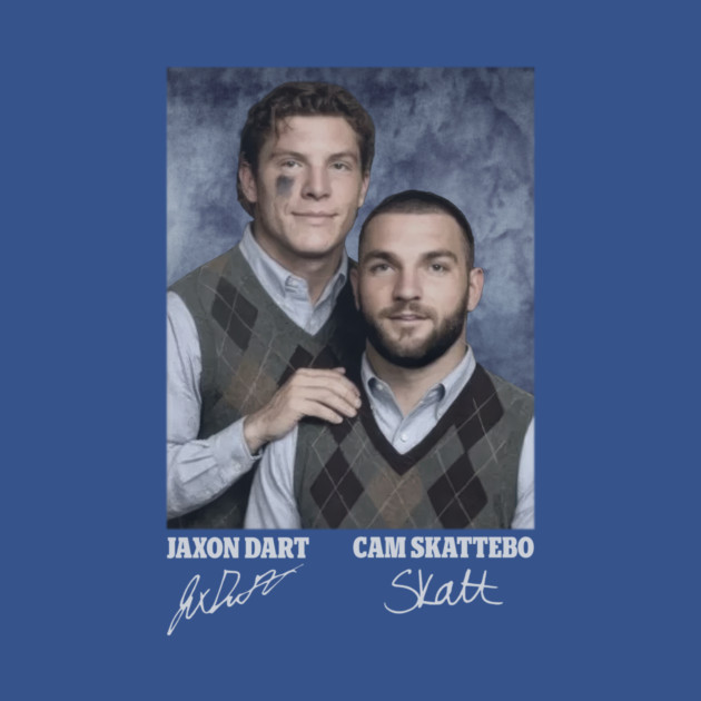 Jaxson Dart & Cam Skattebo Step Brothers Vintage New York Football Meme ...