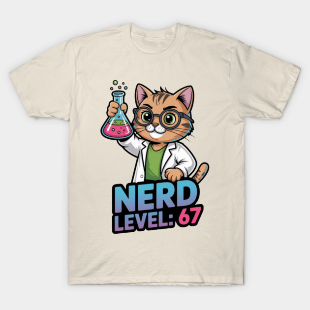 Six Seven Scientist Cat Nerd Level 67 Meme - 67 Cat Six Seven Meme Nerd ...