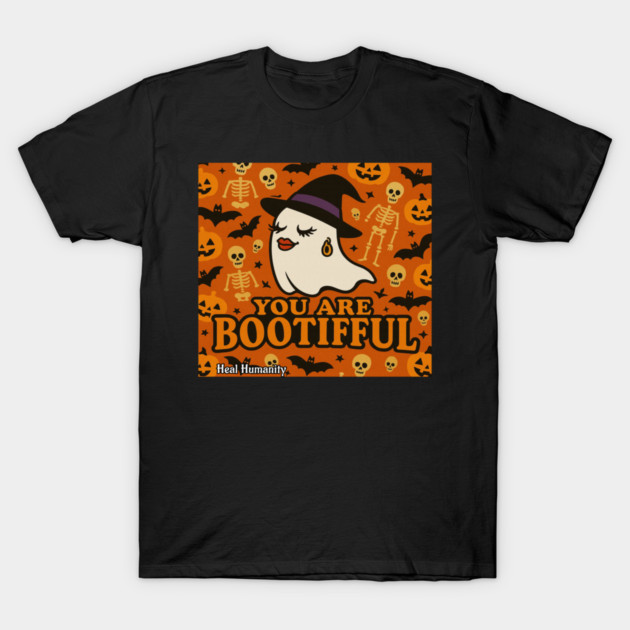 Bootiful Halloween Ghost - Halloween Ghost - T-Shirt | TeePublic