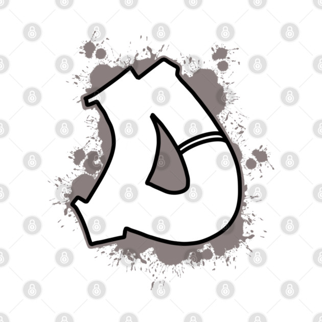 lower case d graffiti