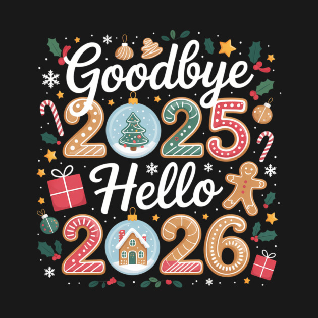 Goodbye 2025 Hello 2026 Christmas 2025 Happy New Year 2026 - Happy New ...