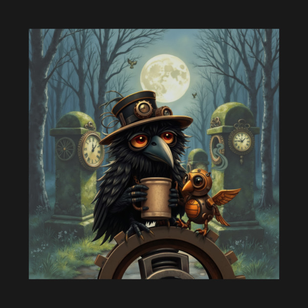 Powered by Coffee and Questionable Time Travel, the raven - Steampunk ...