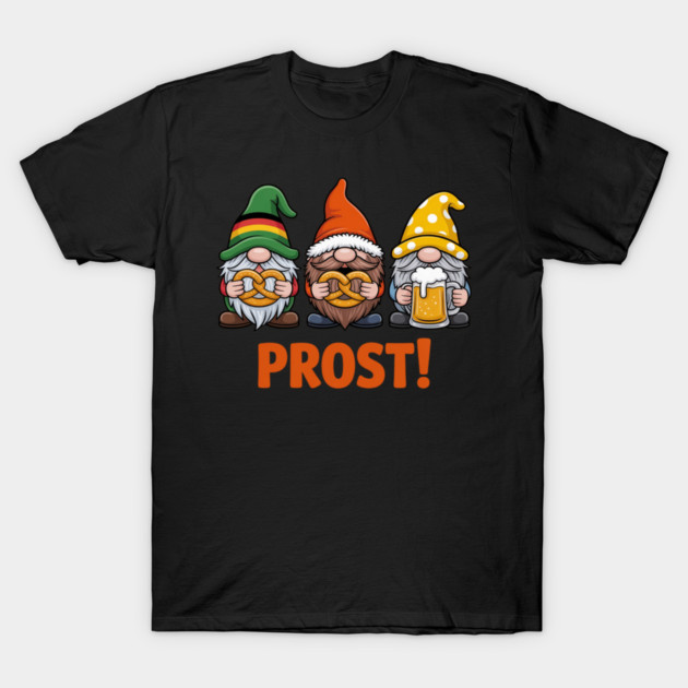 Gnomes Oktoberfest Prost Beer Pretzel German Flag - Oktoberfest - T ...