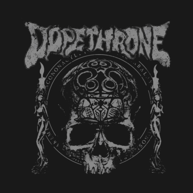 Dopethrone Ritual Skull and Occult Symbolism Heavy Art - Dopethrone - T ...