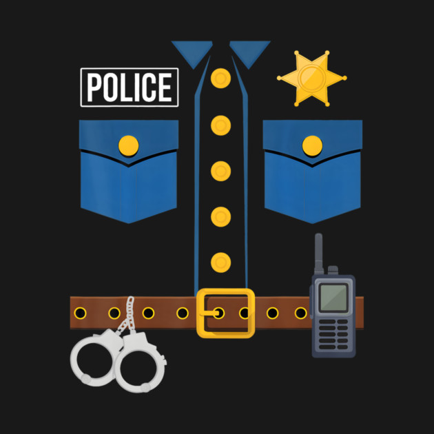 Police Uniform Officer Halloween - Officer Costume - T-Shirt | TeePublic