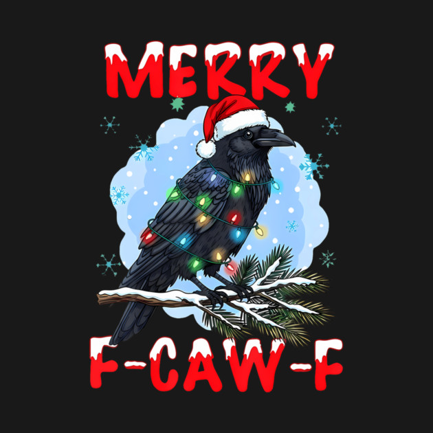 Merry Christmas F-Caw-F Crow Vintage Santa Black Bird - Vintage Santa ...